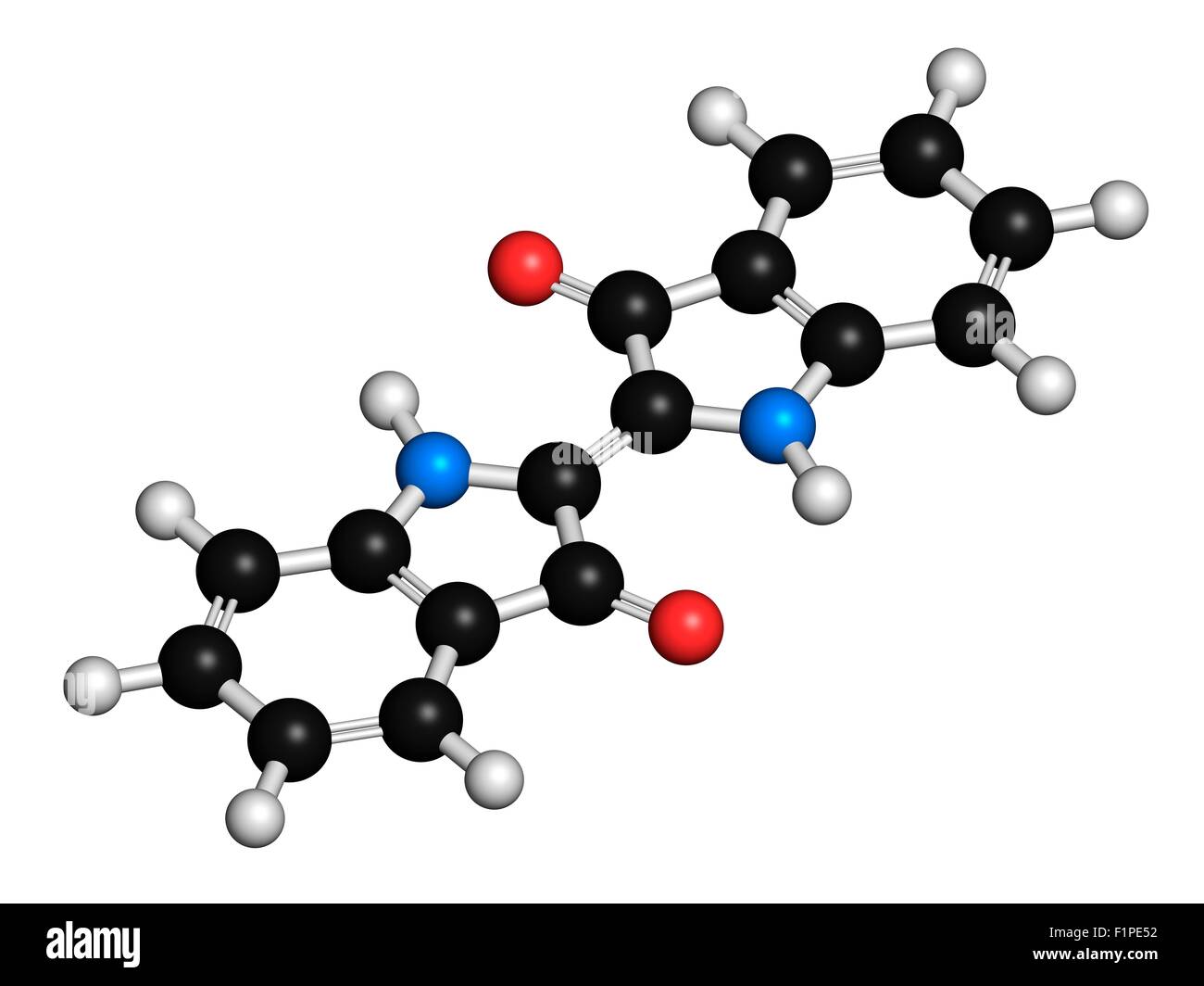 Molécule de colorant indigo indigotine Banque de photographies et d ...