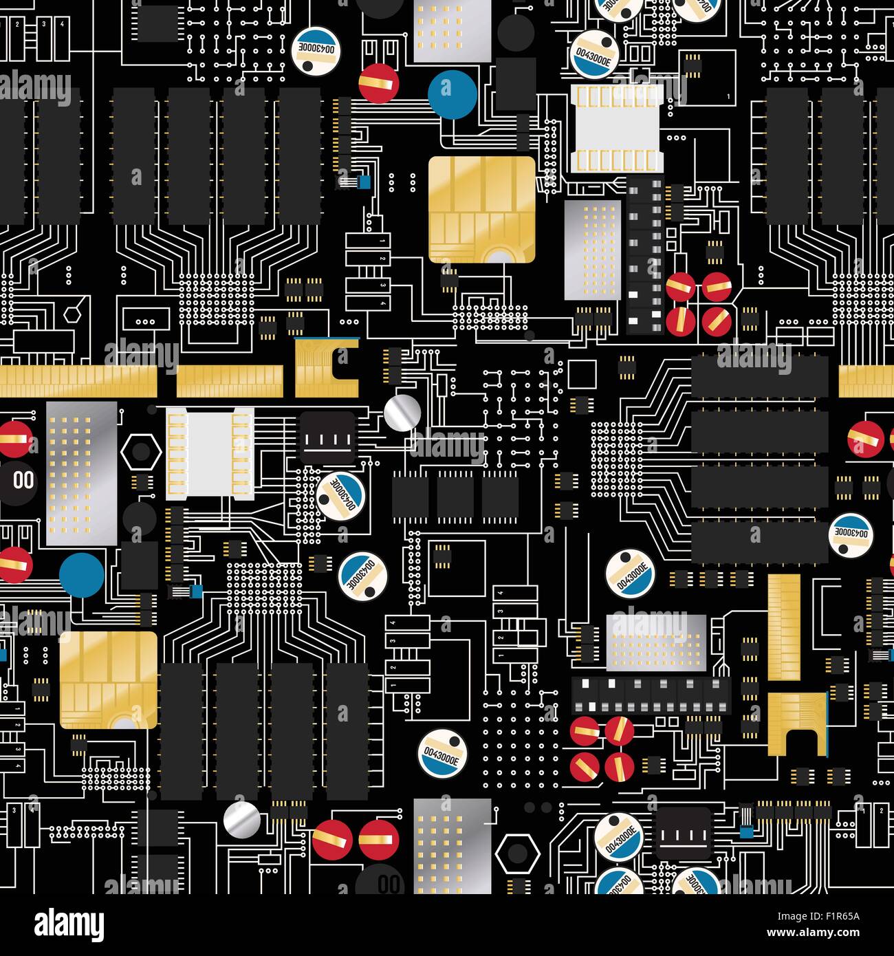 Carte de circuit informatique Banque d'images vectorielles - Alamy