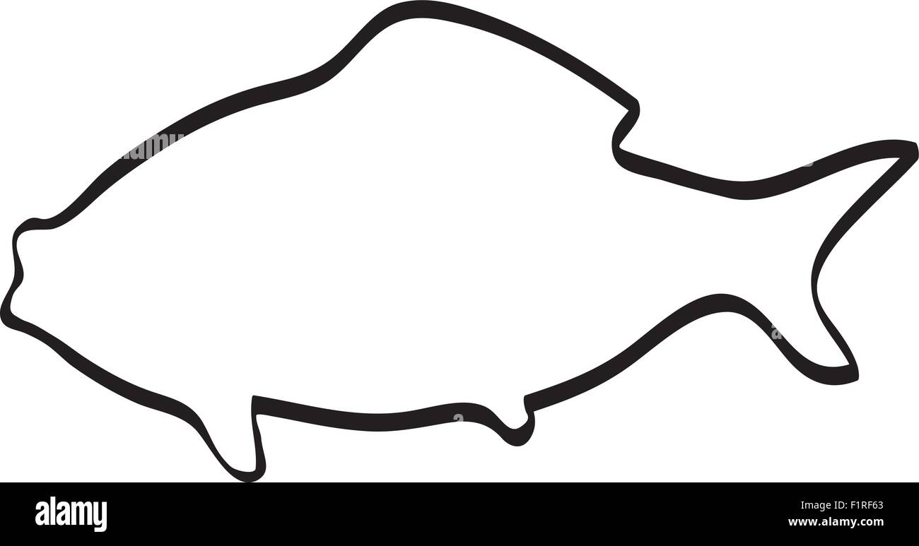 Contour d'un poisson Image Vectorielle Stock - Alamy