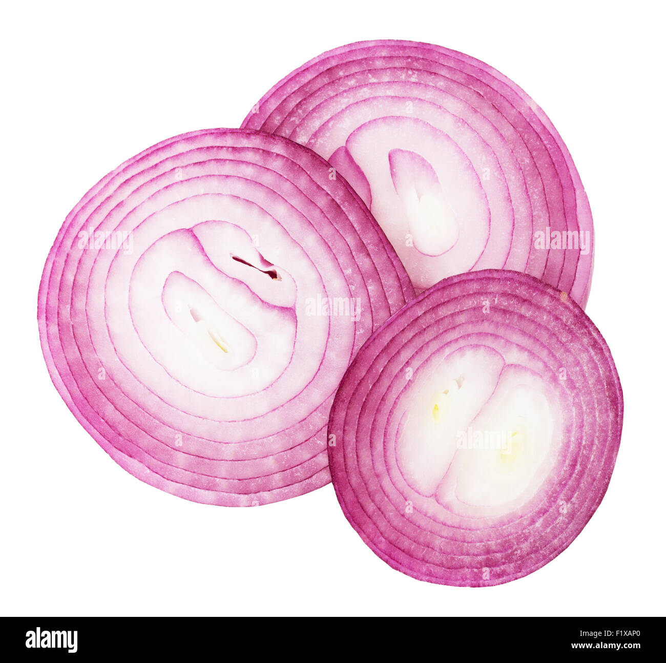 Oignons rouges sur fond blanc Banque de photographies et d’images à ...