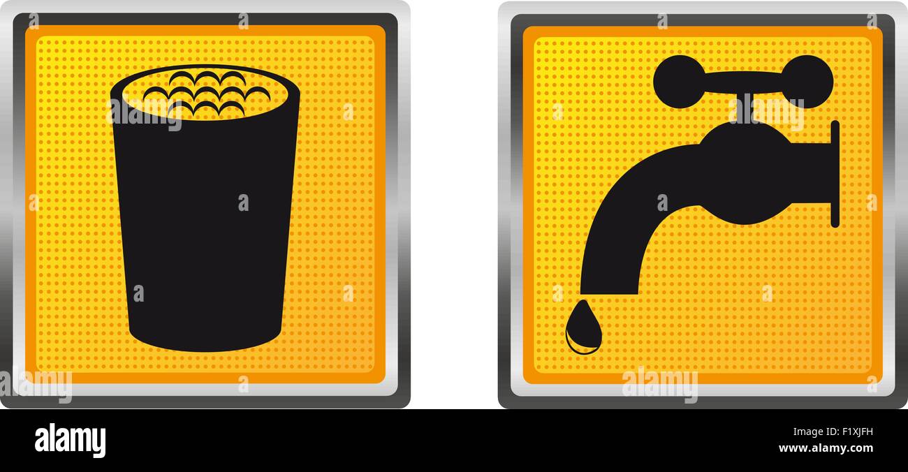 L'eau potable des icônes vectorielles design illustration isolé sur ...
