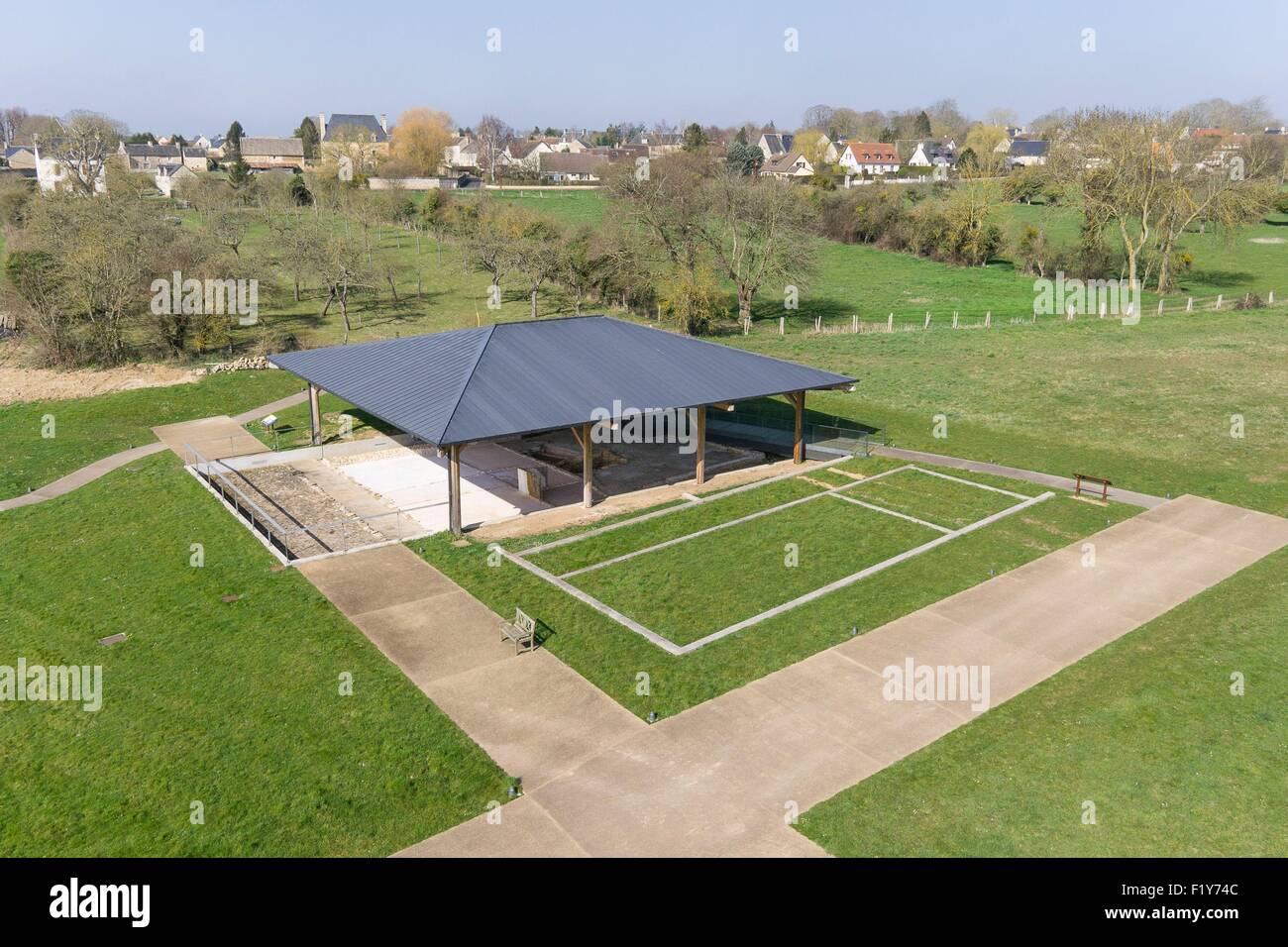 France, Calvados, vieux, Vieux la Romaine, musée et site archéologique, la découverte de l ...