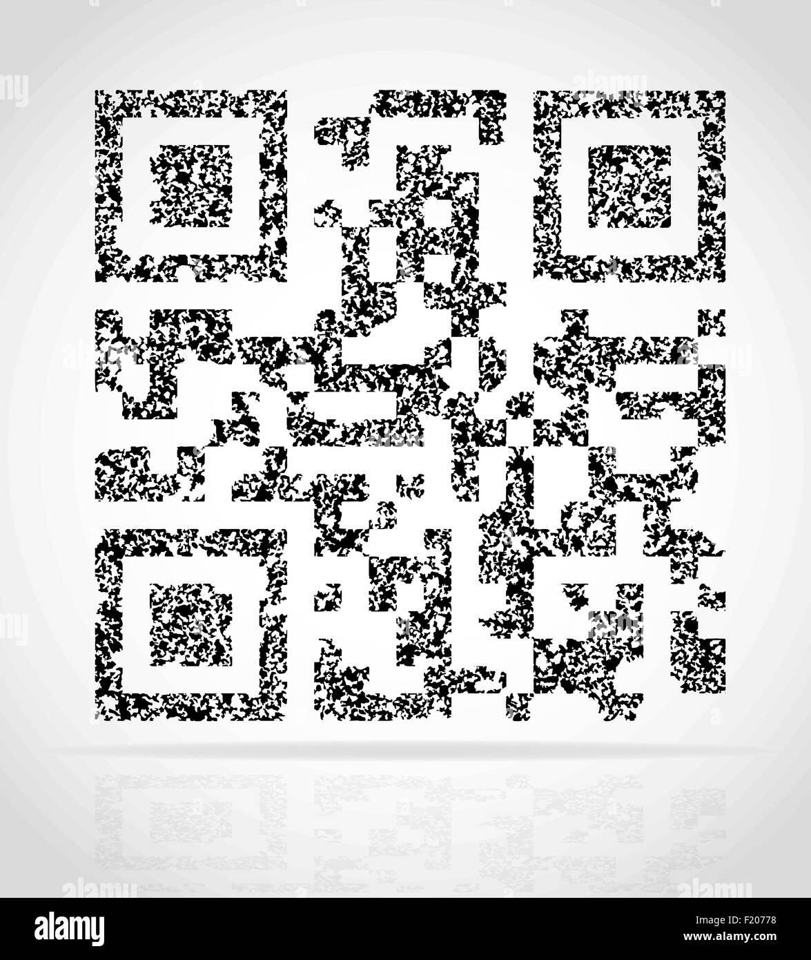 Code qr de dessin animé Banque d'images noir et blanc - Alamy
