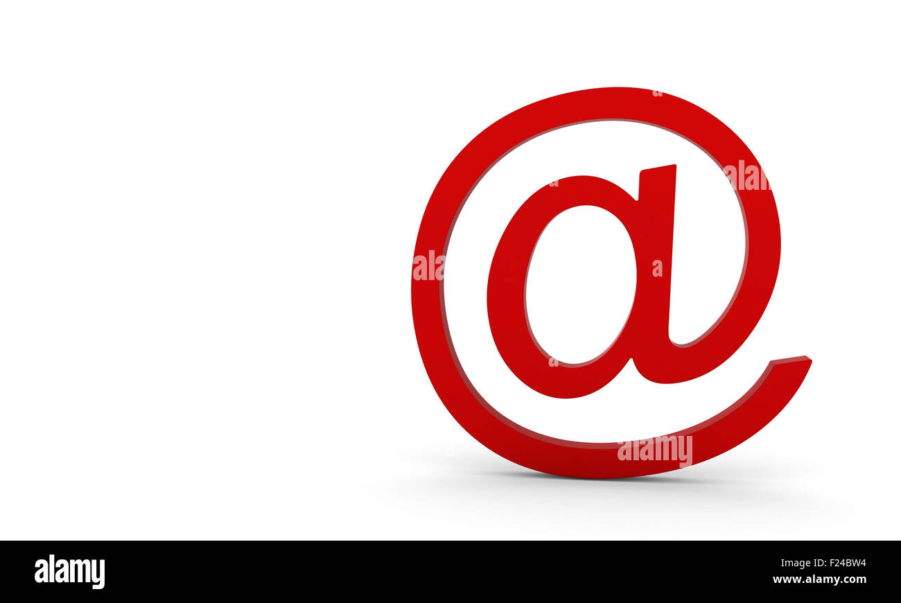 Blanc e mail signe symbole mail pour internet Banque de photographies ...