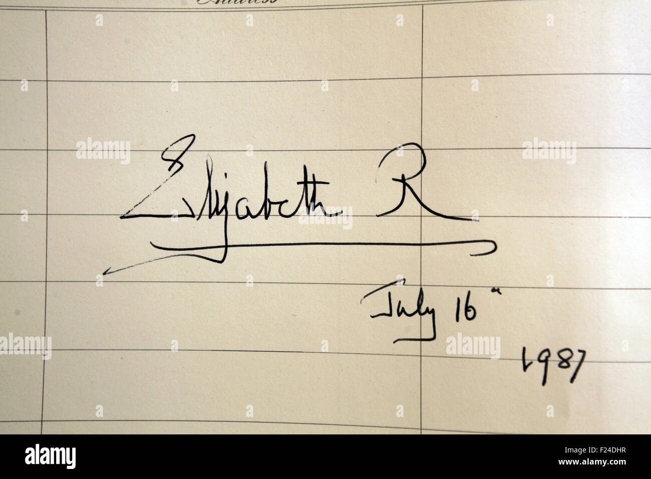 La reine elizabeth signature Banque de photographies et d’images à ...