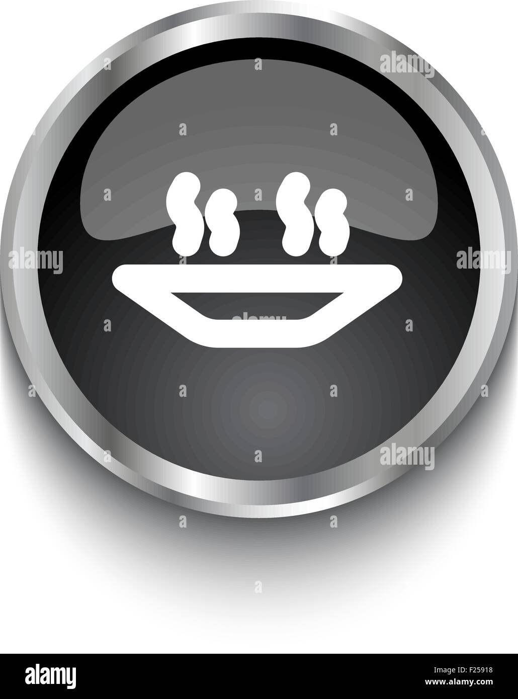 Repas restaurant noir et blanc Banque d'images vectorielles - Alamy