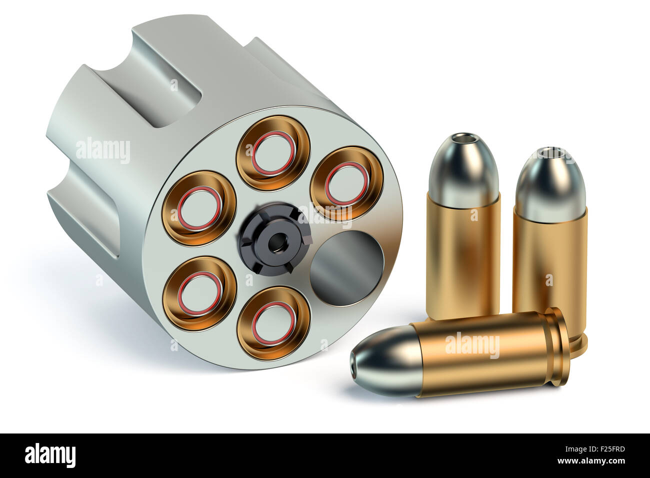 Cylindre de balles de revolver Photo Stock - Alamy