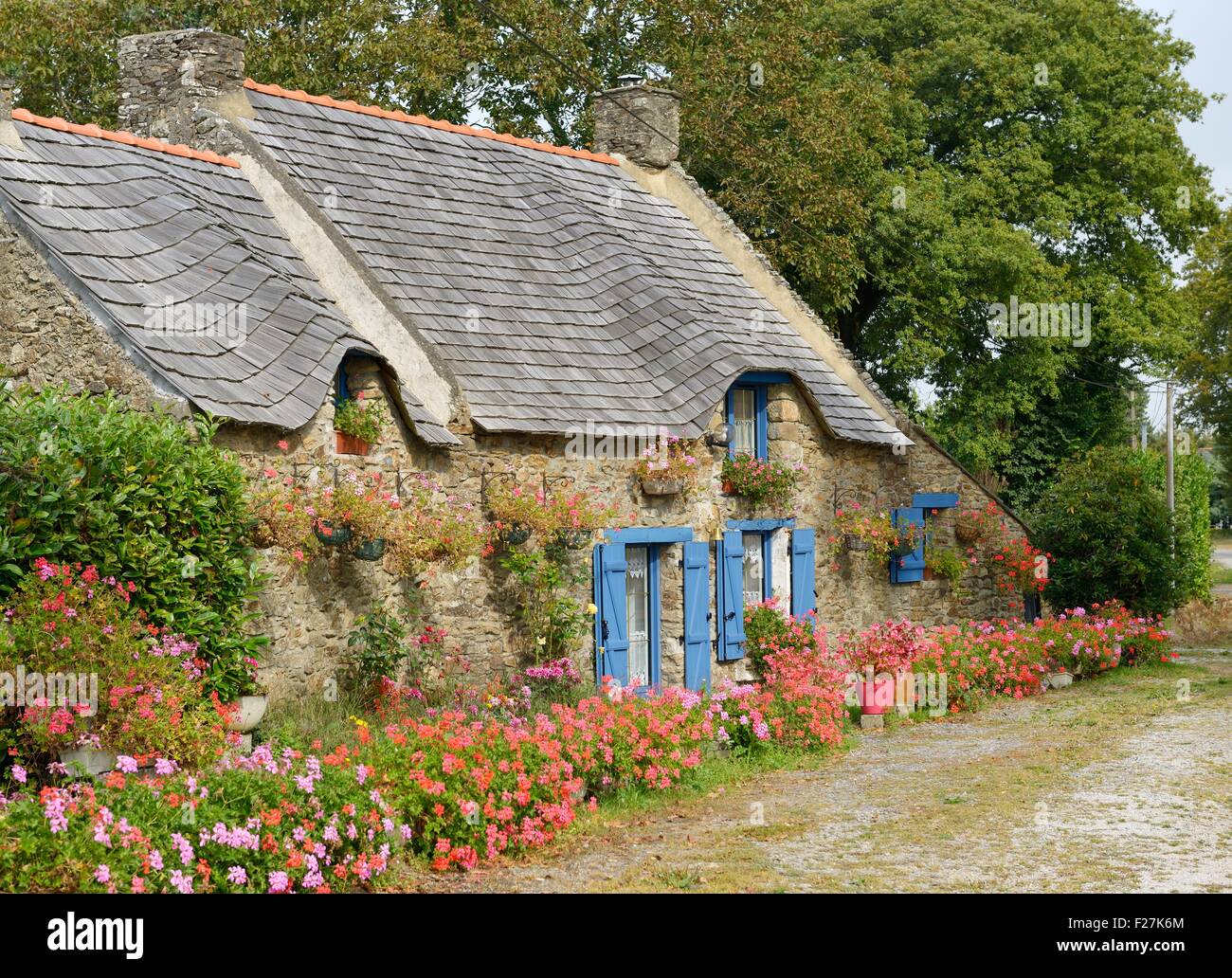 L'ancien français traditionnel breton cottage rurales maison et le ...