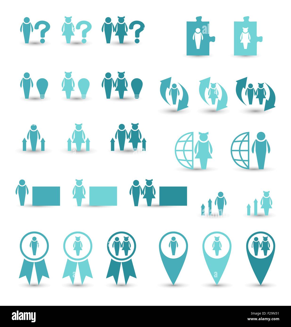 Pictogramme ressources humaines Banque d'images vectorielles - Alamy