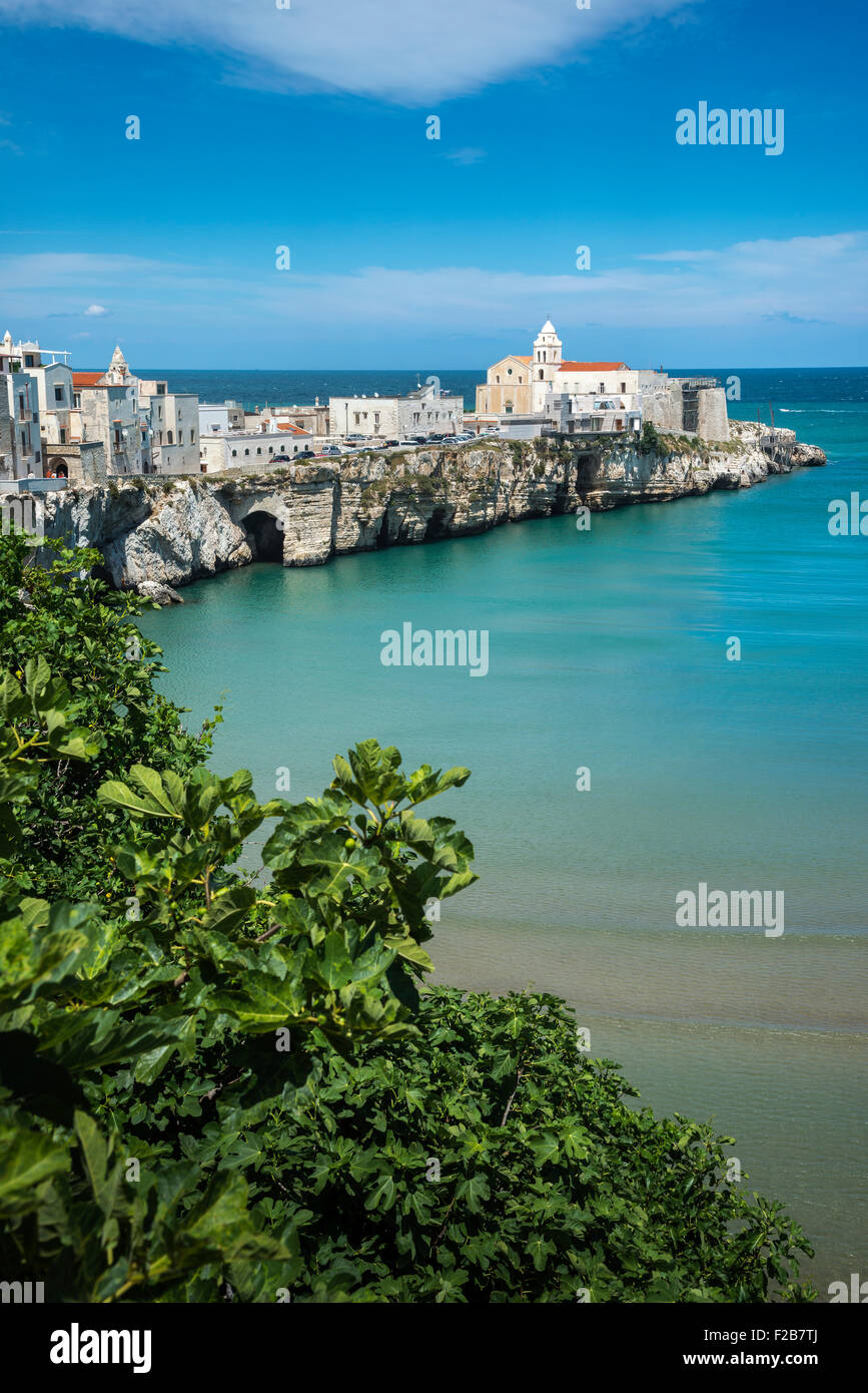 La vieille ville de Vieste Gargano sur la Péninsule, les Pouilles ...