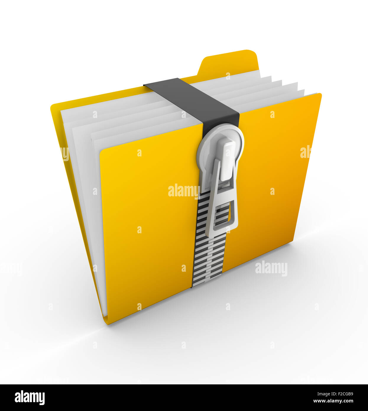 Icône de dossier avec zip , c'est un calculateur générée et 3d rendu ...