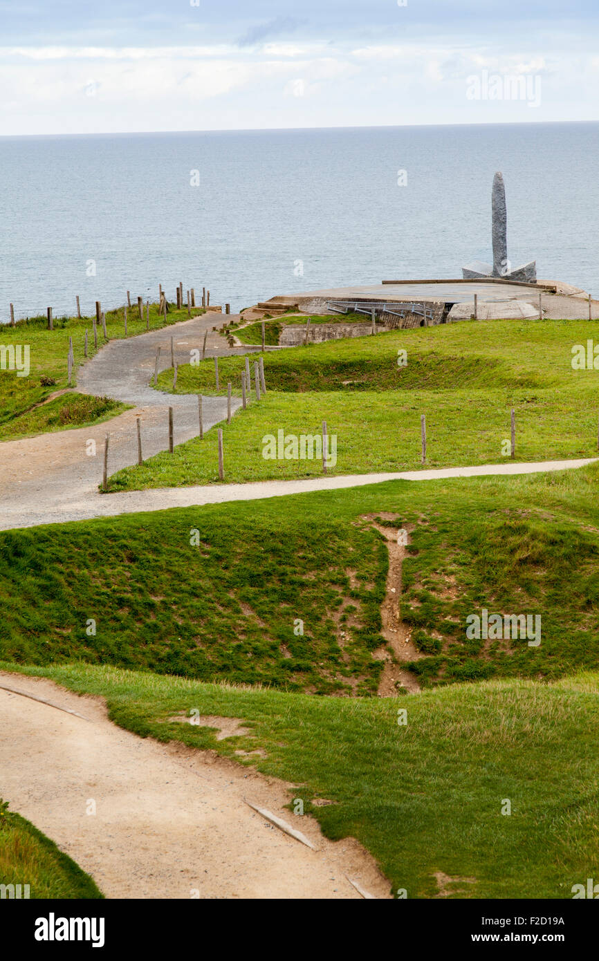 Champ de bataille de la pointe du hoc Banque de photographies et d ...