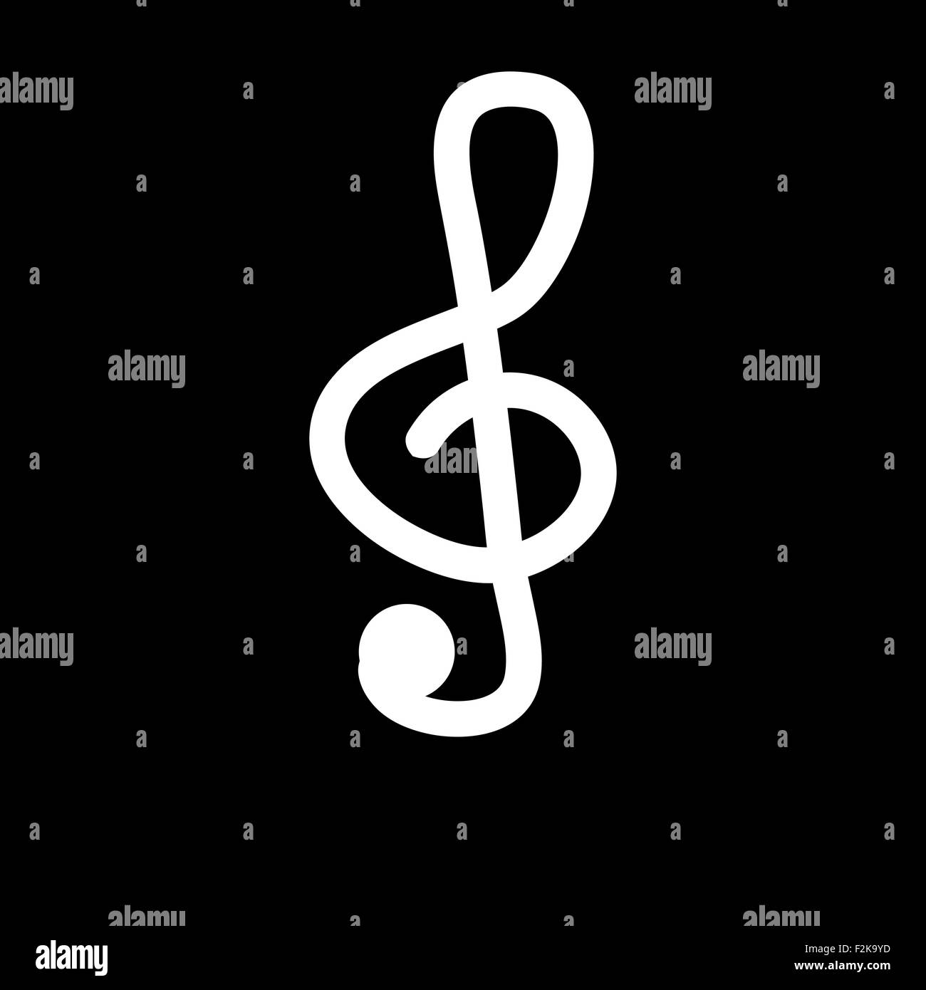 L'icône de clé de sol. Note clé et symbole musical, sound music vector ...