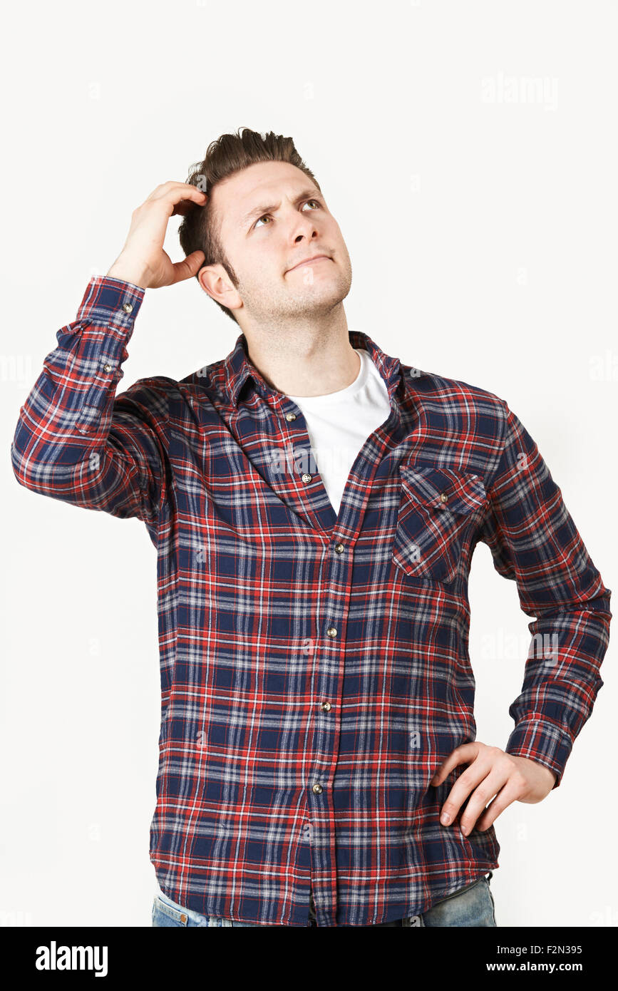 Bonhomme blanc perplexe Banque de photographies et d’images à haute ...