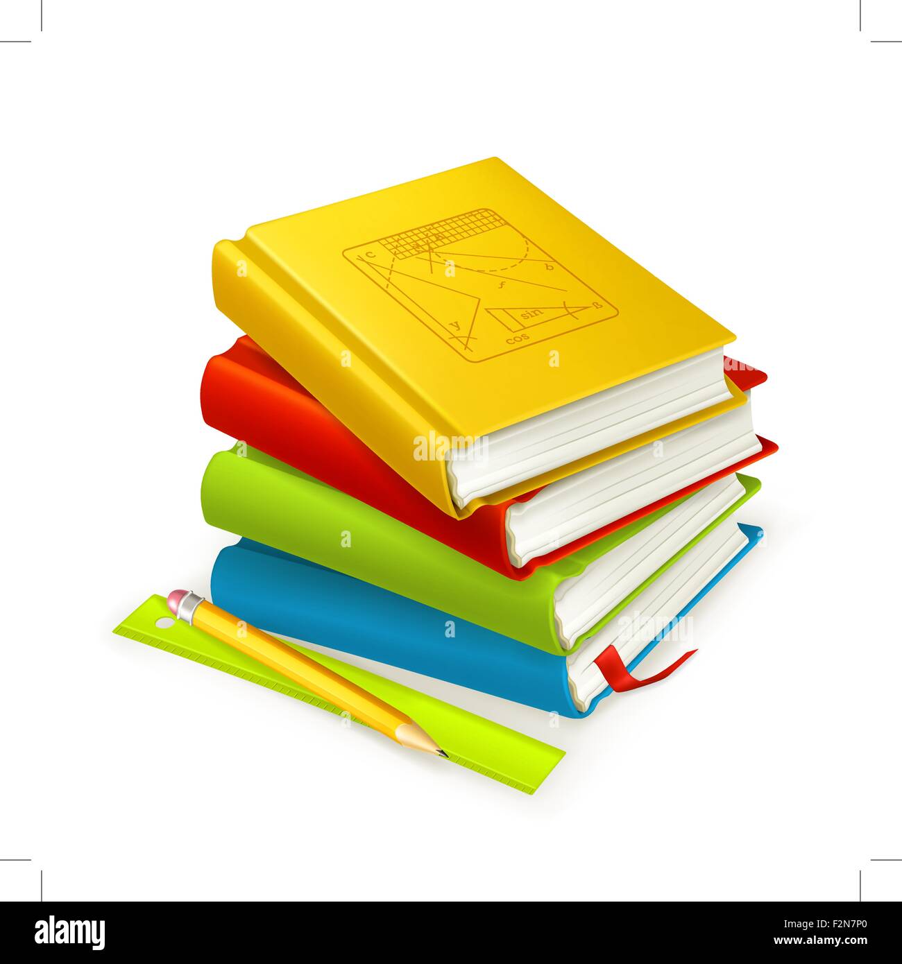 Manuels scolaires Banque d'images vectorielles - Alamy