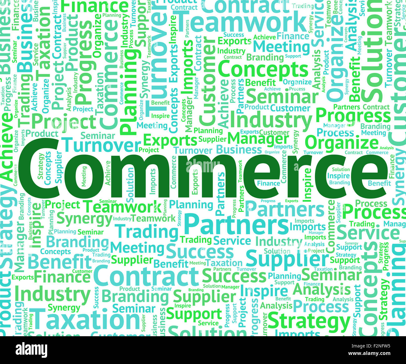 Mot signifiant Commerce E-Commerce commerciale et les mots Photo Stock ...