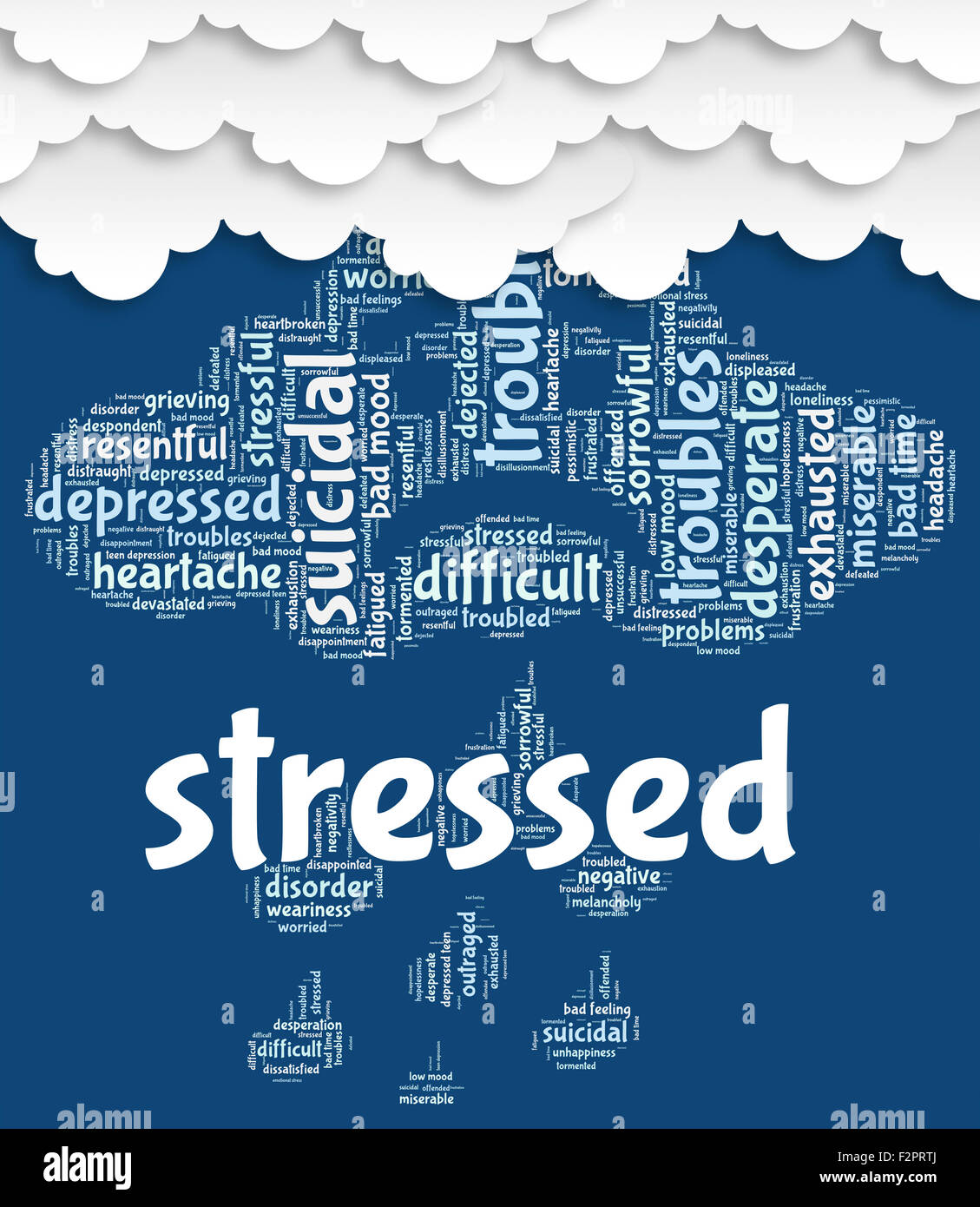 Stressed word meaning stressful tension Banque de photographies et d ...
