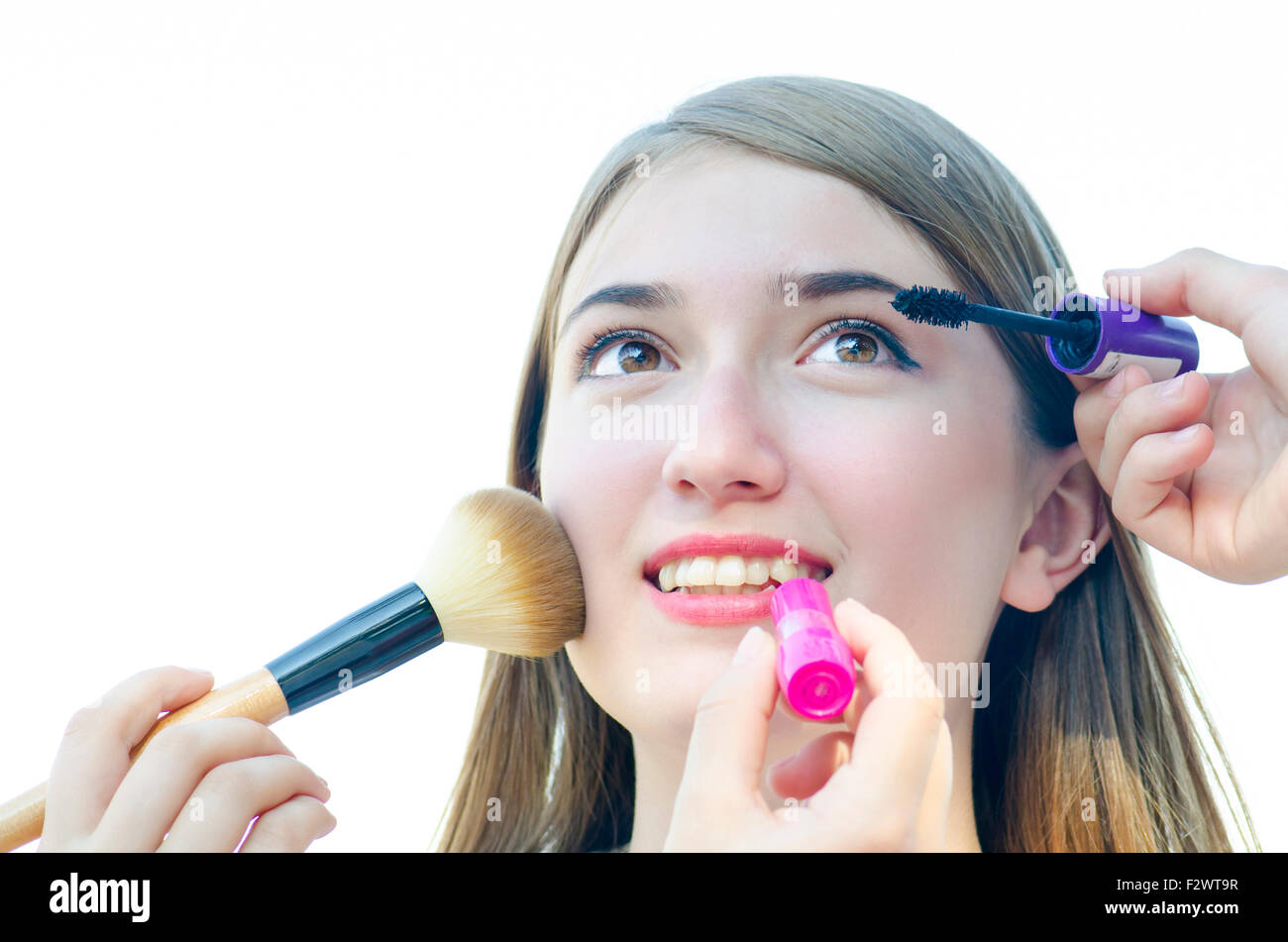Mains sur le visage femme Banque de photographies et d’images à haute ...