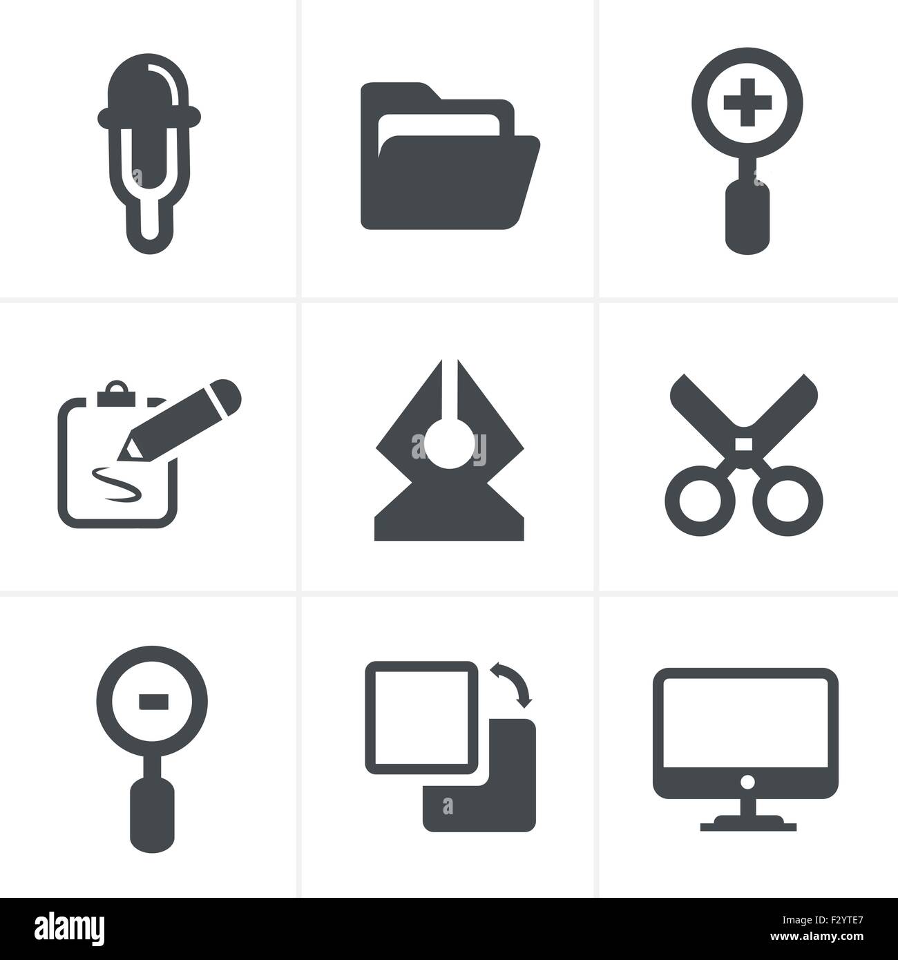 Icônes de design graphique Image Vectorielle Stock - Alamy