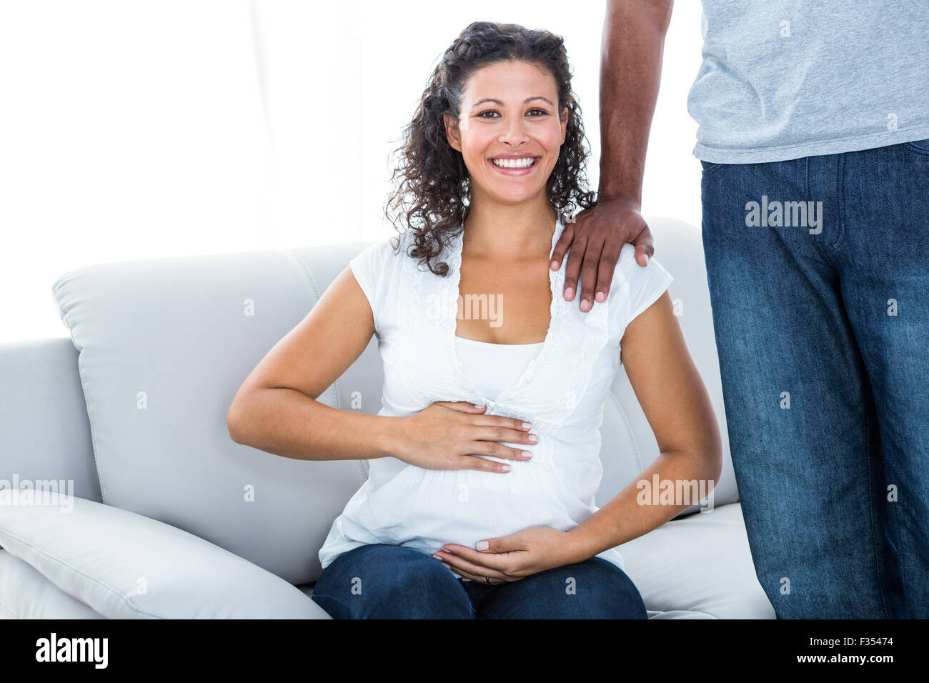 Femme Enceinte Avec Son Mari Banque De Photographies Et Dimages à