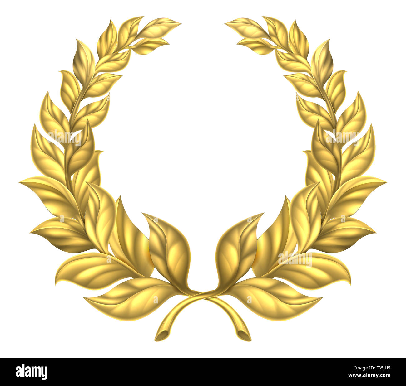 Vector gold laurel wreath leaves Banque de photographies et d’images à haute résolution - Alamy