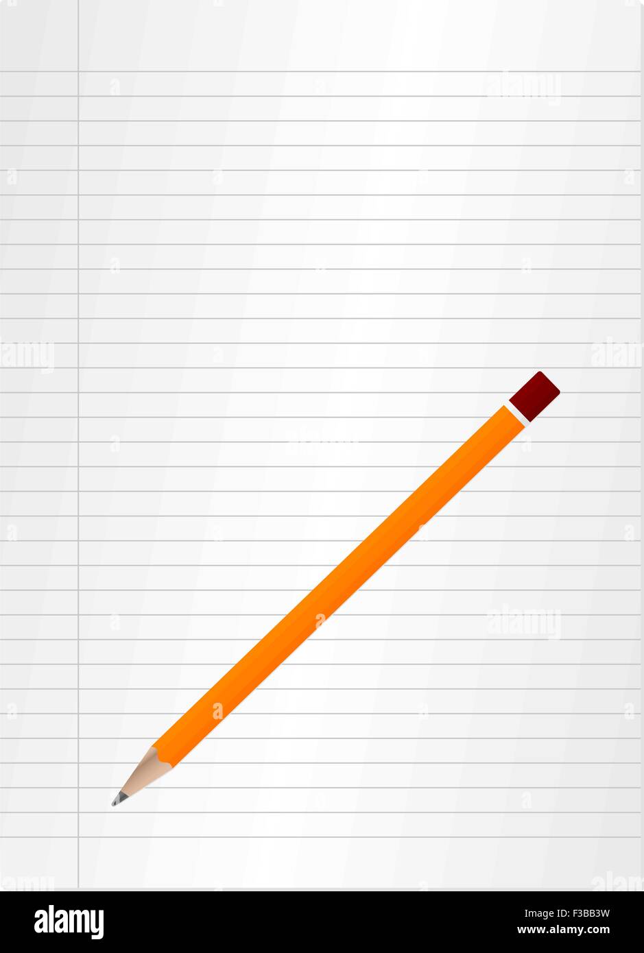 Crayon avec du papier Banque d'images vectorielles - Alamy