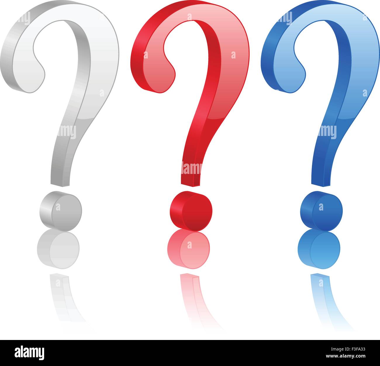 3D symbole interrogatif. Vector illustration Image Vectorielle Stock ...