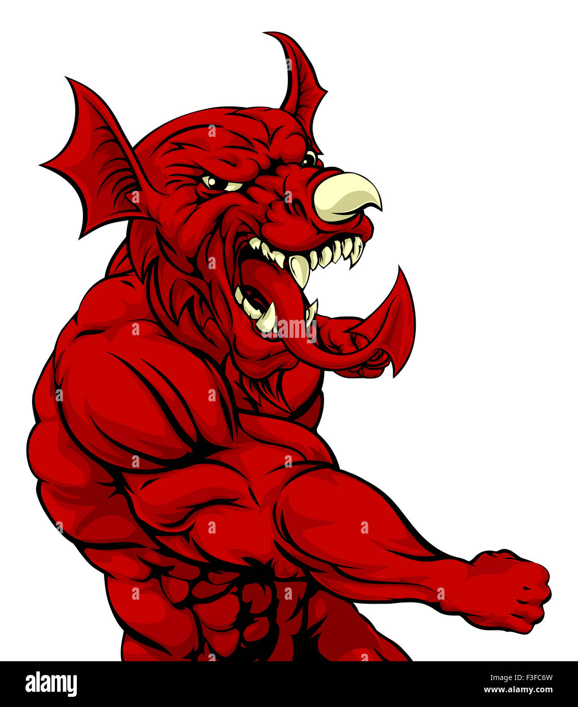 Symbole national du pays de Galles du dragon rouge Y Ddraig Goch à ...