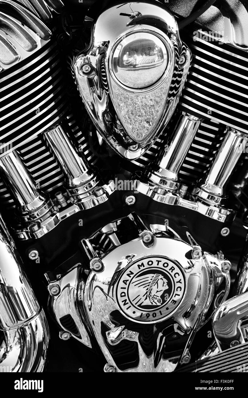 Vintage Indian Motorcycle Engine Photo Stock - Alamy