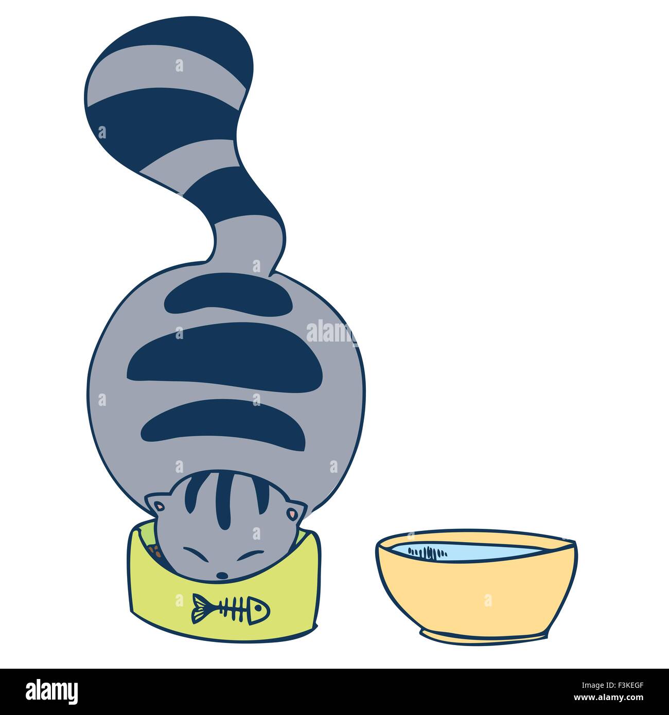 Manger du chat Banque d'images vectorielles - Alamy