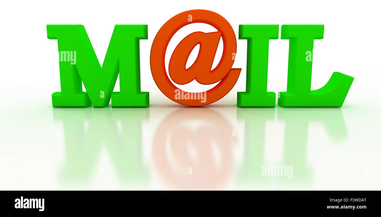 Blanc e mail signe symbole mail pour internet Banque de photographies ...