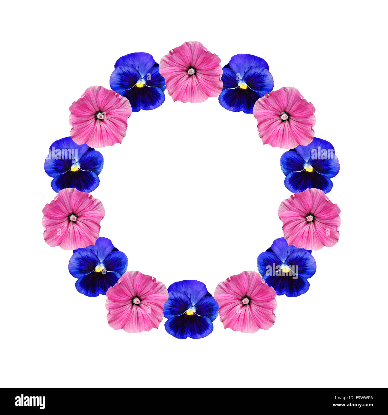 Cadre rond avec fleurs Banque de photographies et d’images à haute ...