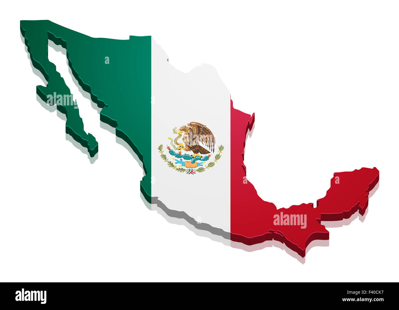 Mexico map silhouette Banque de photographies et d’images à haute ...