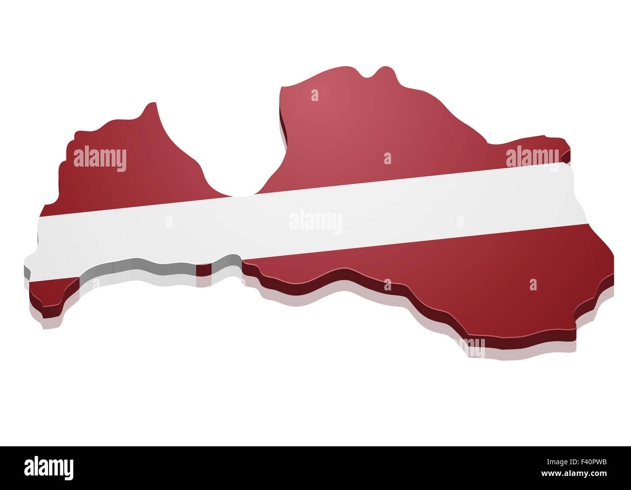 Drapeau de la carte de la lettonie Banque d'images détourées - Alamy