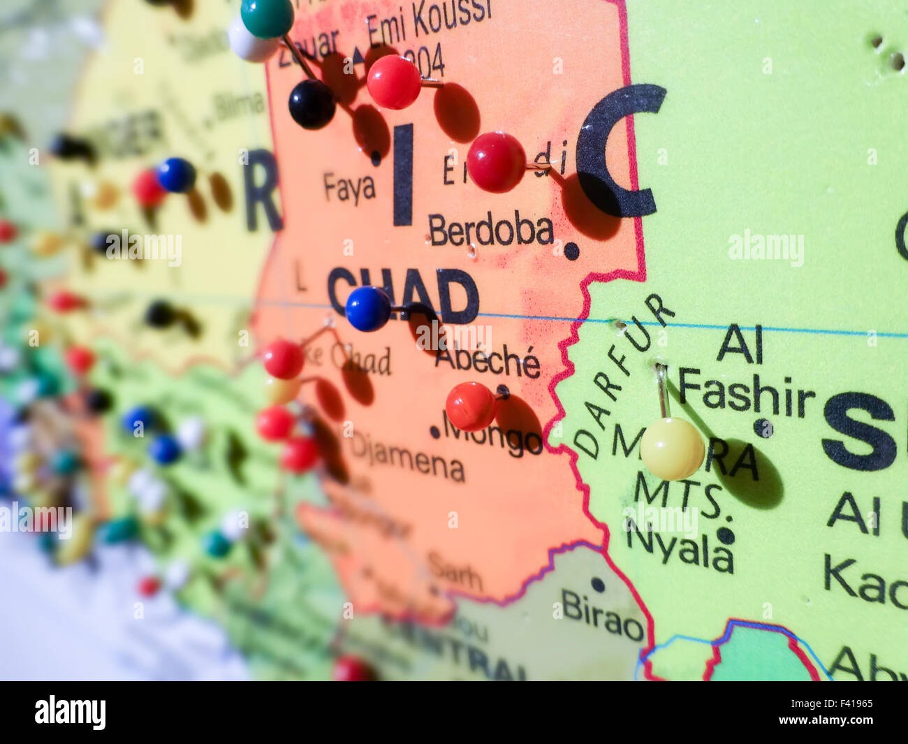 Carte du pays chad Banque de photographies et d’images à haute ...