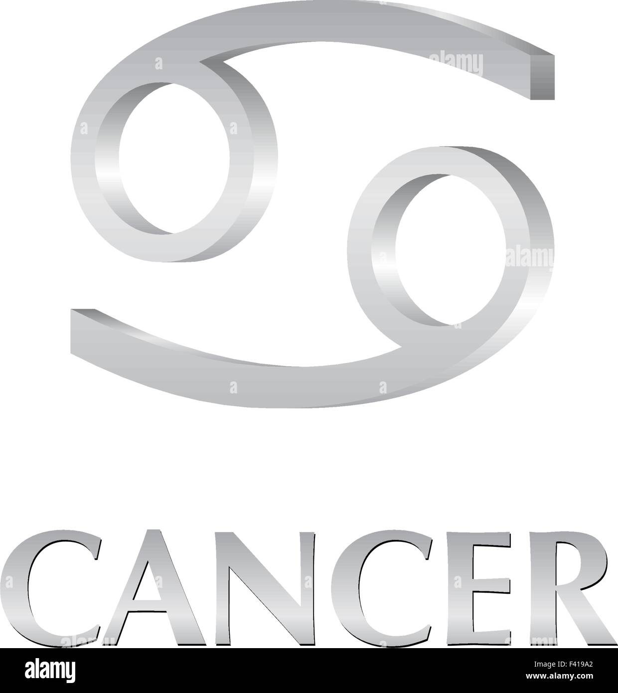 Symbole astrologique de signe cancer. Vector illustration Image ...