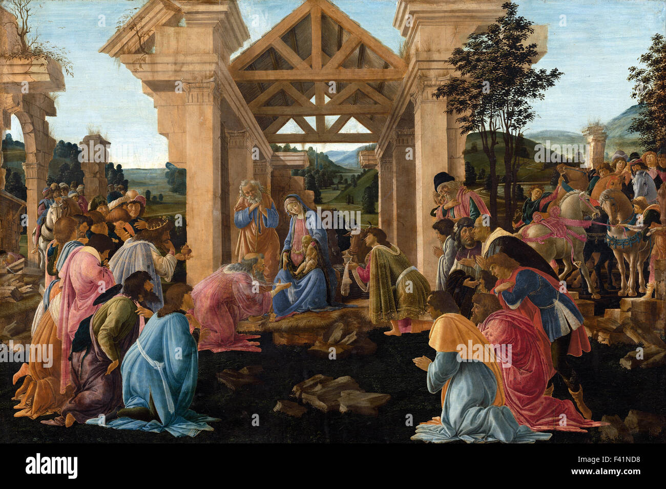 Sandro Botticelli - l'Adoration des Mages Photo Stock - Alamy