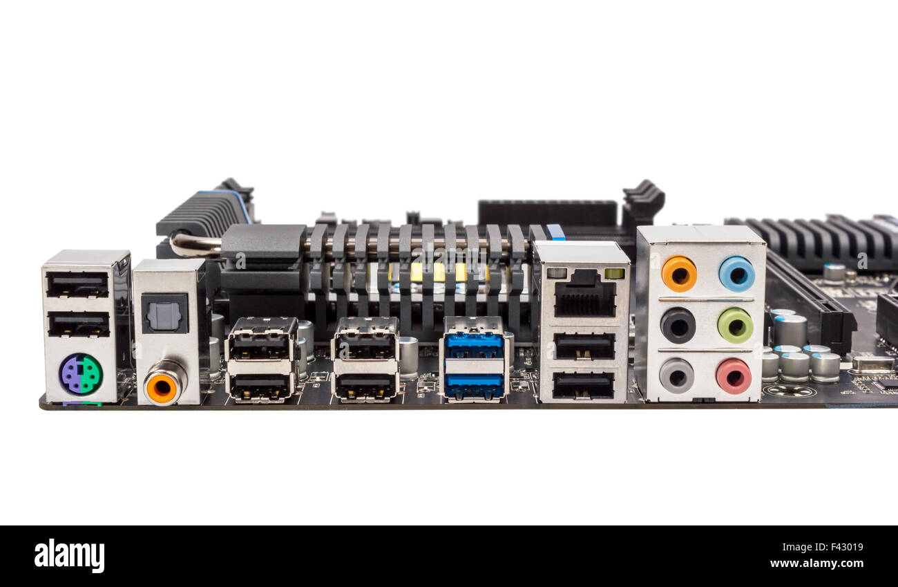 Panneau arrière du pc prise sortie son Banque de photographies et d ...