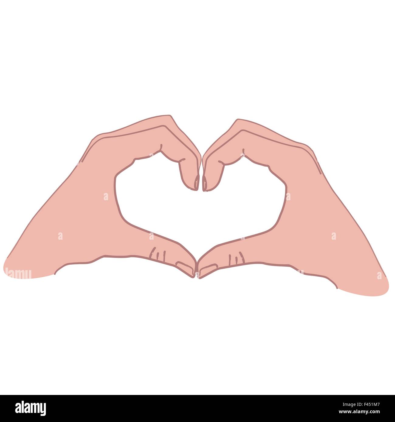 Coeur avec les mains dessin Banque de photographies et d’images à haute ...