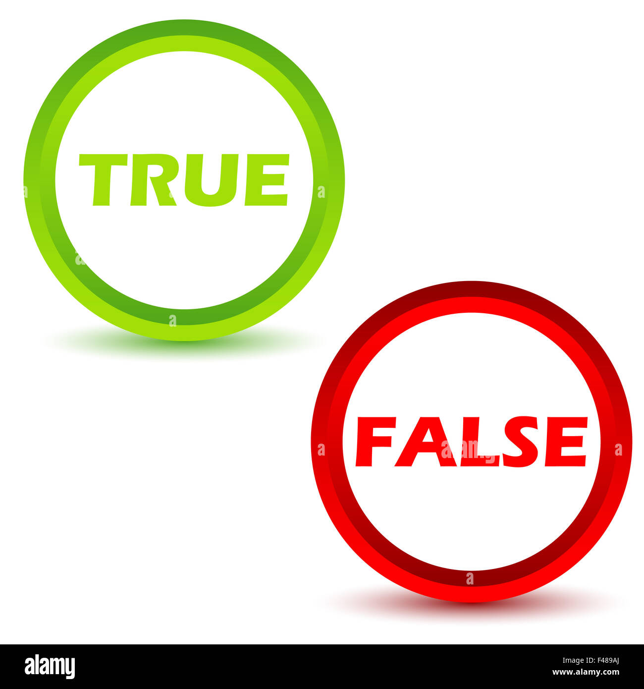 Vrai symbole Banque d'images détourées - Alamy