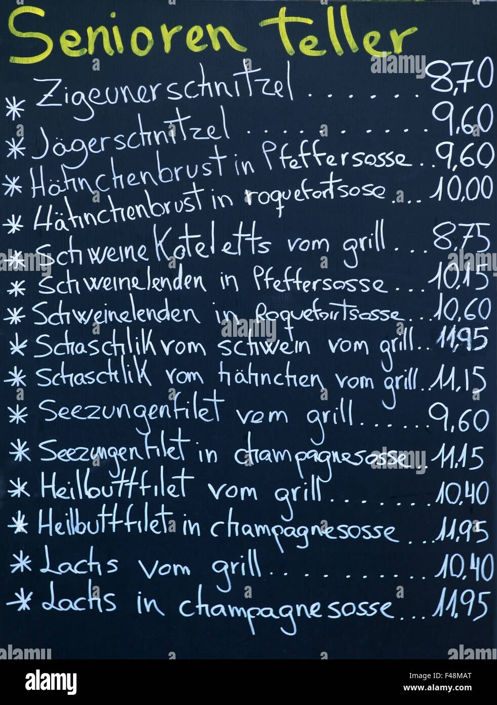 Foreign menu Banque de photographies et d’images à haute résolution - Alamy