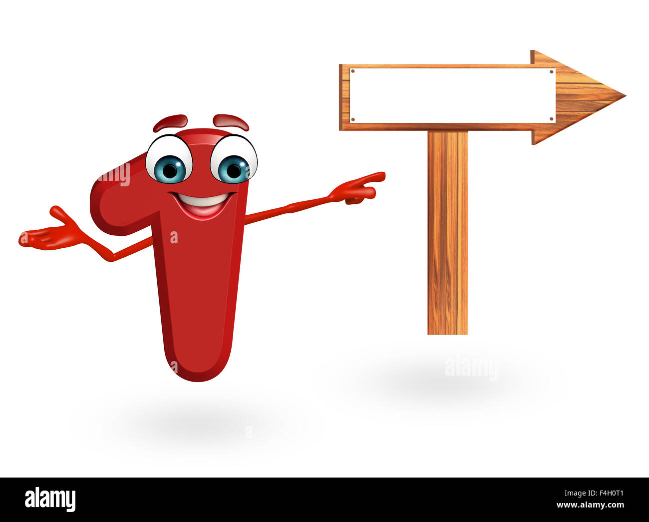 Rendu 3d illustration de personnage d'un chiffre avec arrow sign Photo ...