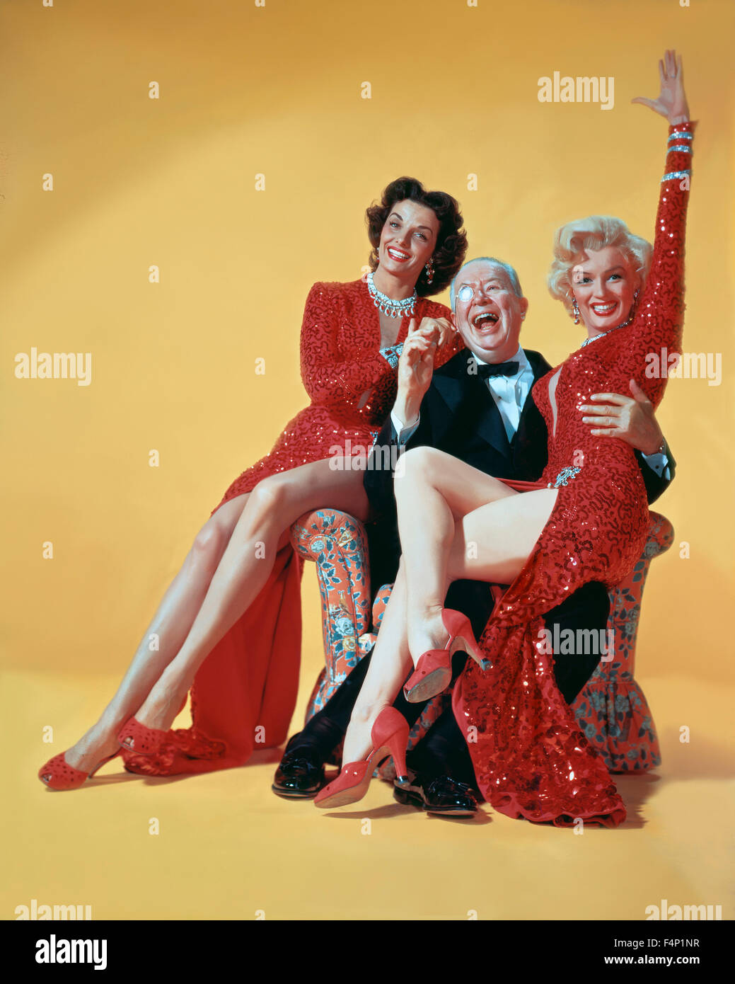 Jane Russell, Charles Coburn et Marilyn Monroe./ hommes préfèrent les ...