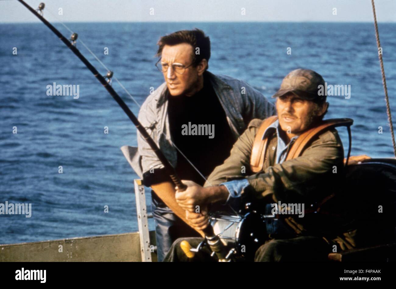 Robert Shaw, Roy Scheider / Jaws 1975 réalisé par Steven Spielberg ...