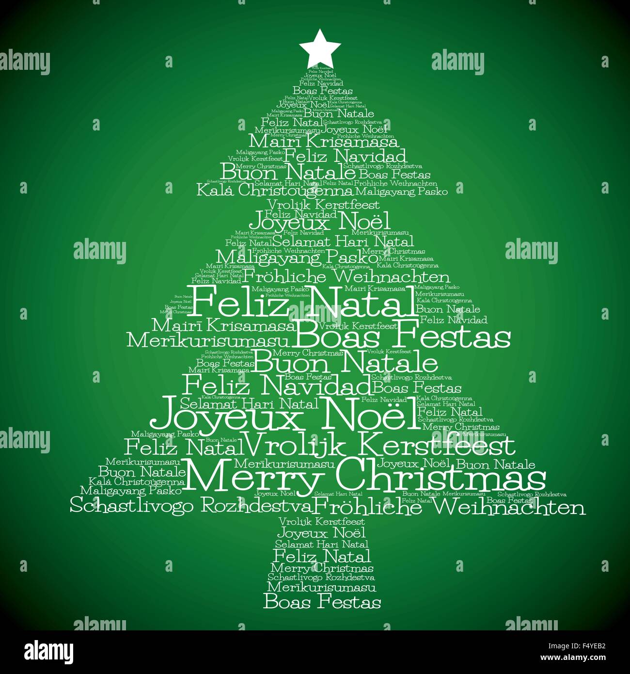 Merry christmas different languages Banque de photographies et d’images ...