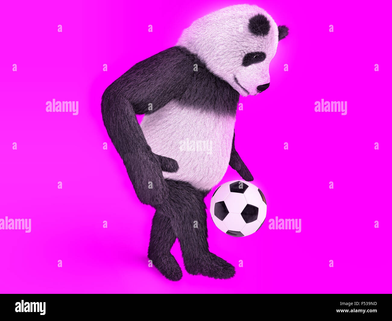Panda playing football Banque de photographies et d’images à haute ...