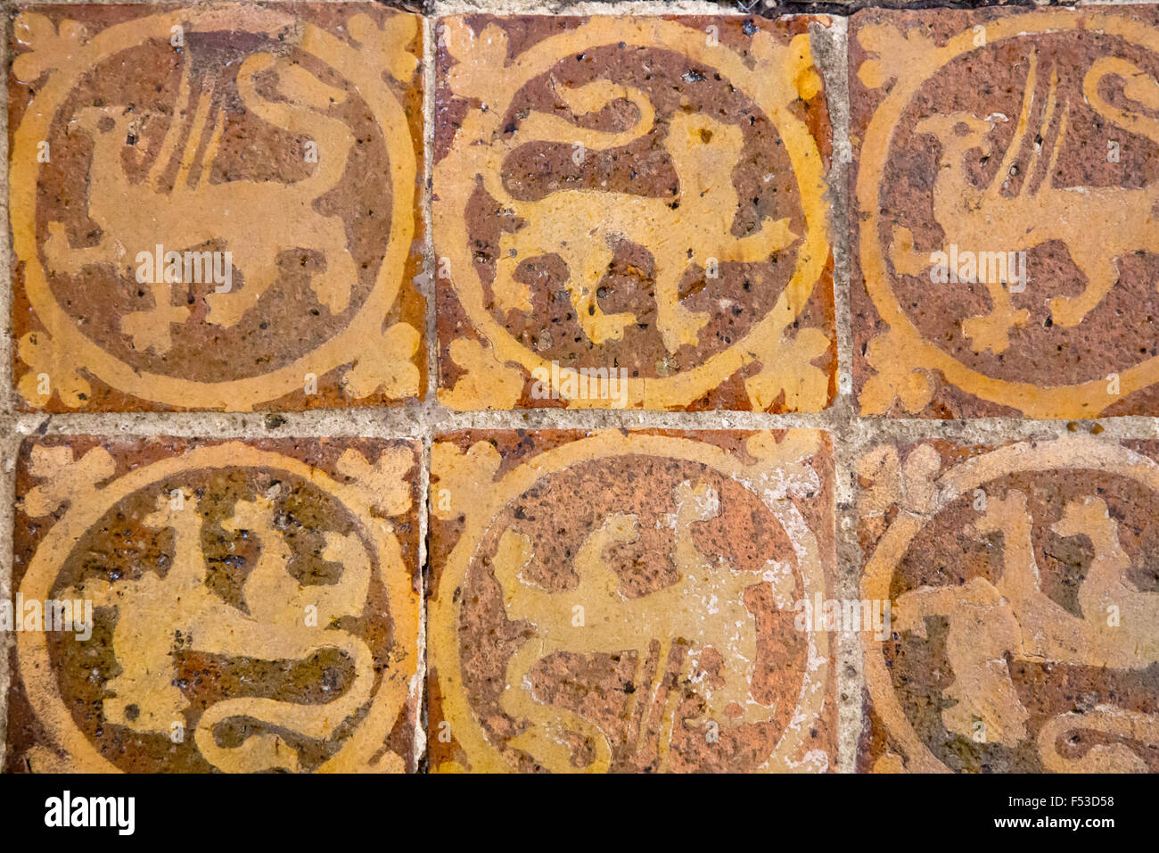 Medieval floor tiles Banque de photographies et d’images à haute ...