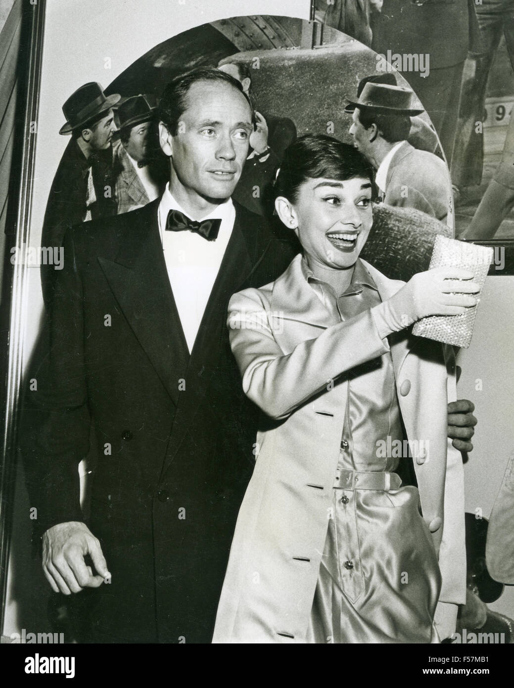 AUDREY HEPBURN actrice britannique avec mari Mel Ferrer 1965 environ ...
