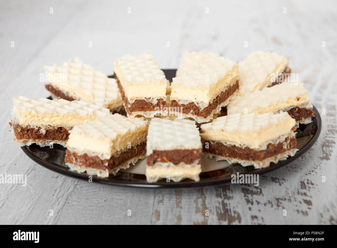 Gâteau aux gaufrettes Banque de photographies et d’images à haute ...
