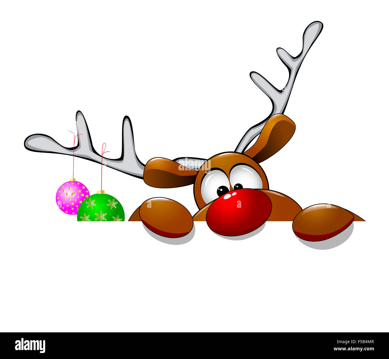 Dessin renne de noel rigolo Banque de photographies et d’images à haute ...